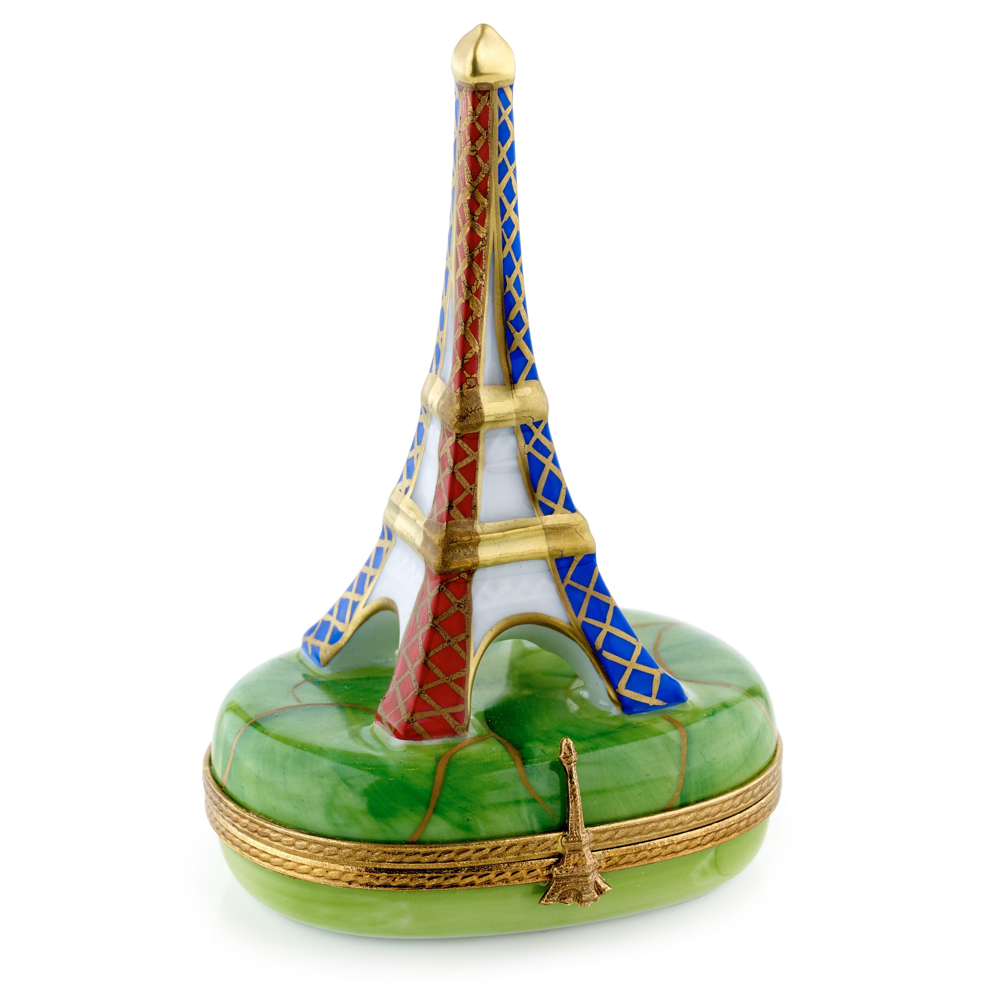 Eiffel Tower Red & Blue Limoges Box